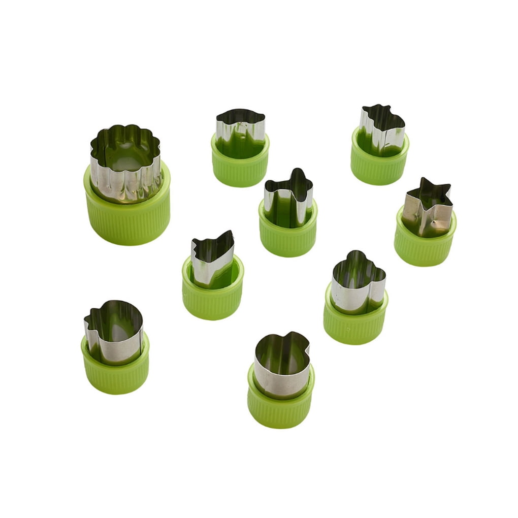 9pcs/set Fruit Shape Cutter Salad Carving Vegetable Mold Arrangements ...