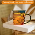 Colorful Glass Mug Shaped Like a Stack of Books, Unique Coffee Cup for ...