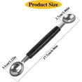 2 Pcs Double-Sided Fruit Melon Baller Spoon 2 in 1 Stainless Steel ...