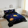 YST Outer Space Comforter Set Boys Universe Planet Bedding Set for Kids ...