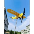 Leodye 1PCS Metal Airplane Weathervane Decorative Wind Direction ...