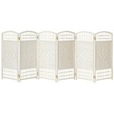 Free Shipping! 3 ft. Short Fiber Weave Folding Screen - White - 6 ...