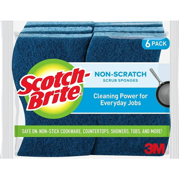 Scotch-Brite Non-Scratch Multi-Purpose Scrub Sponge 6 ea (Pack of 6 ...
