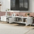 TV Stand with Storage for TVs up to 77 in, Modern TV Stand for Media ...
