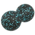 Riousery Black & Blue Peanut Massage Ball Double Lacrosse Foam Roller ...