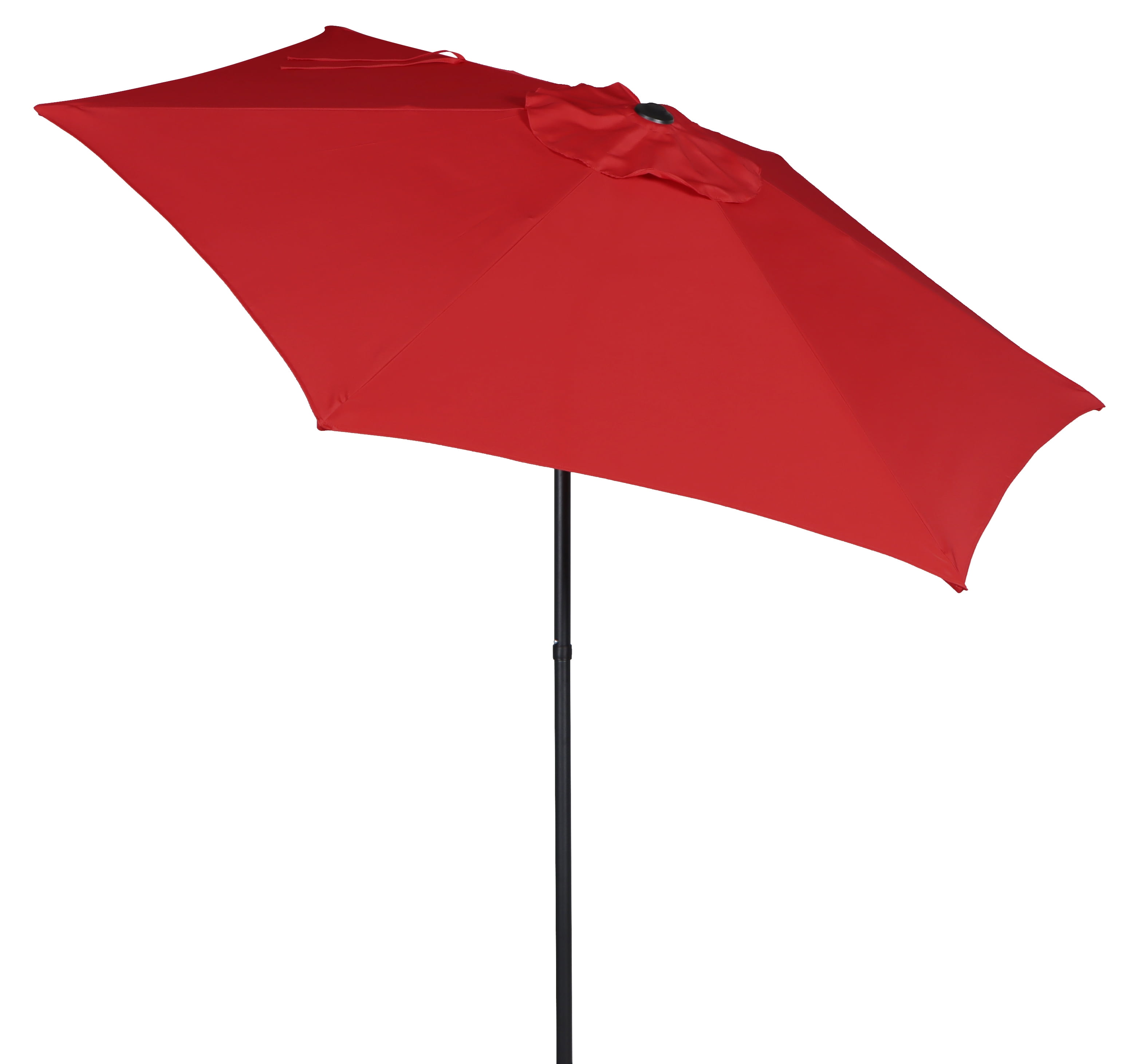 Mainstays 7.5ft Really Red Round Outdoor Tilting Market Patio Umbrella ...
