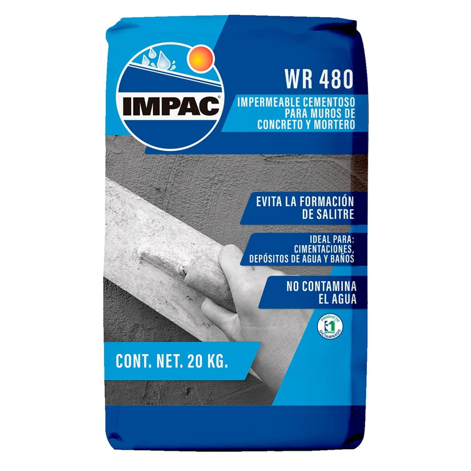 Impac Impermeablizante Para Concreto y Mortero 20kg Impac WR-480 ...