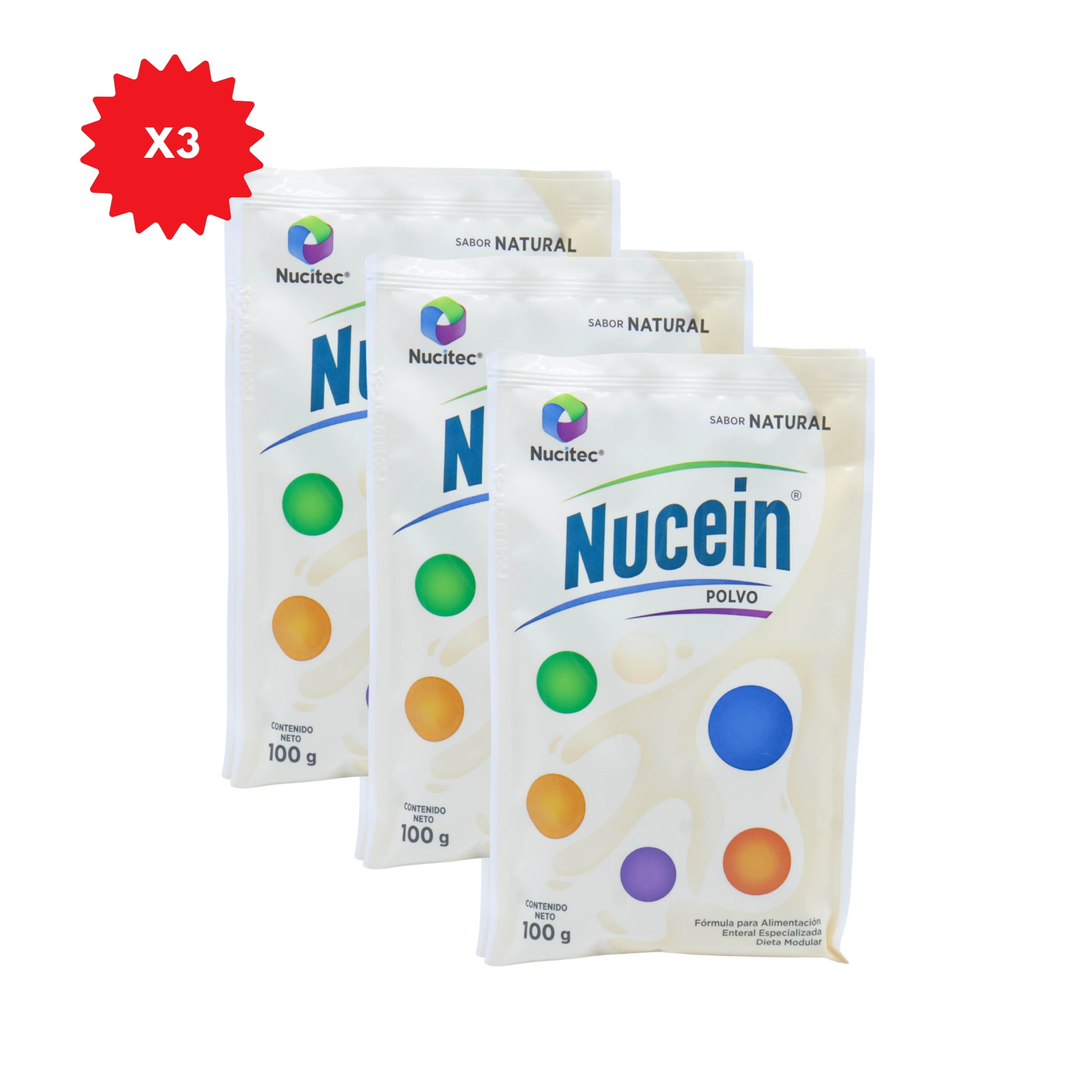 3 Pack Nucein Nucitec Dieta Modular en Polvo | Fuente de Proteína| 100 ...