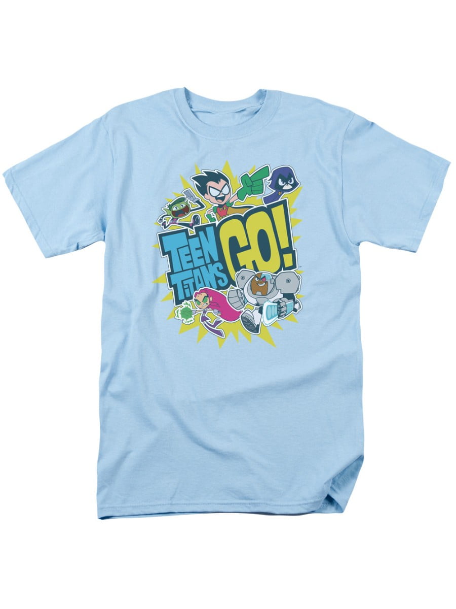 Teen Titans Go! Animated DC TV Series Cast And Logo Adult T-Shirt Tee ...