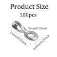 100 pieces of 2 2.4 ball chain ring connectors, stainless steel bead ...