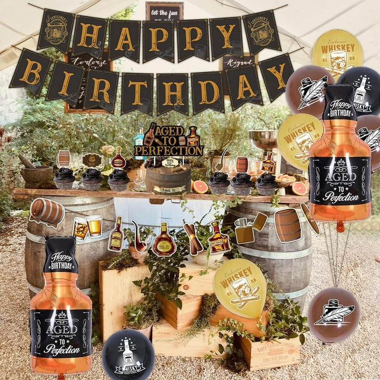Birthday Balloons For Men Whiskey Birthday Decorations, Beer Mug Whisky ...
