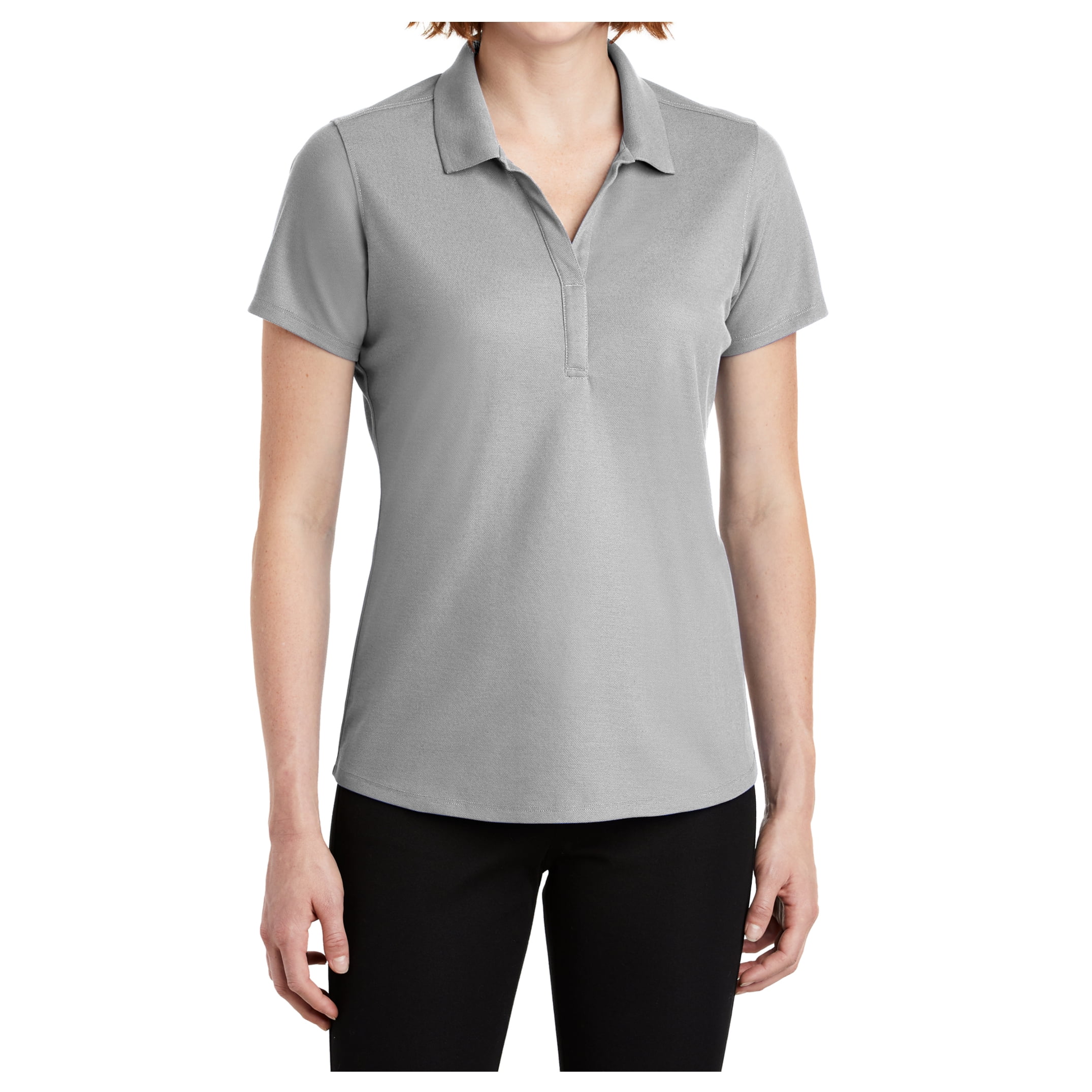 Womens EZPerformance Polyester Pique Polo T-Shirt Gusty Grey 4X-Large ...