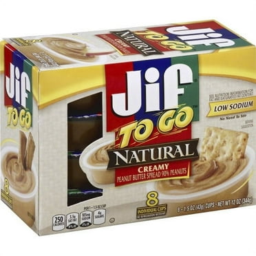 Jif To Go Individual Peanut Butter Dipping Cups, 1.5 oz, 36 Count ...