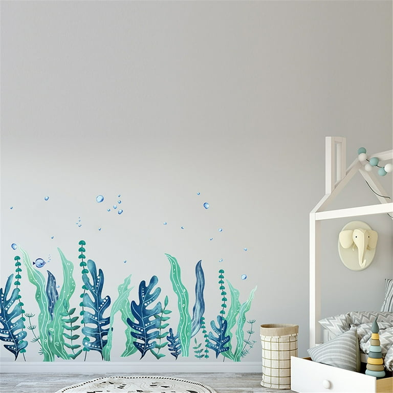 Kitchen Wall Decoration With Fishes And Seaweed Decal
