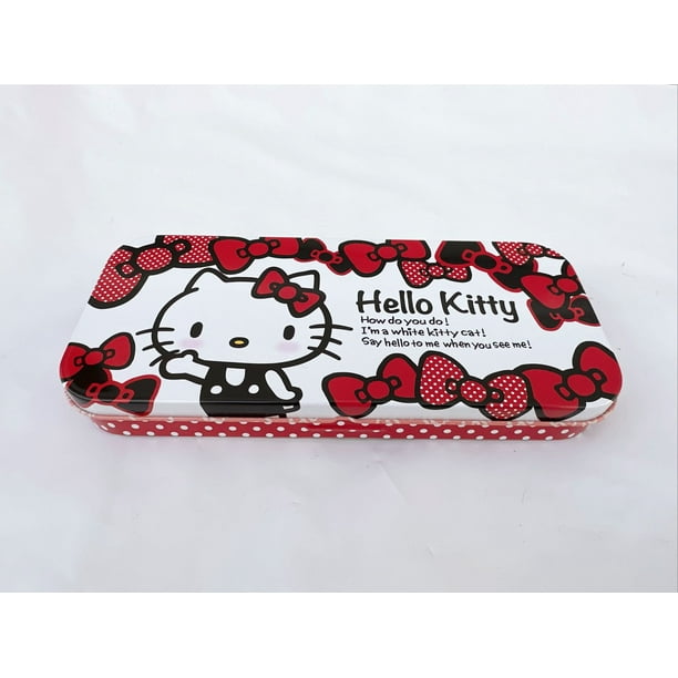 Hello Kitty Tin Pencil Box - Bows - Walmart.com