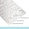 4PCS 4x7 Inch Letter Number Metal Stencils Capital Low Case Stencil ...