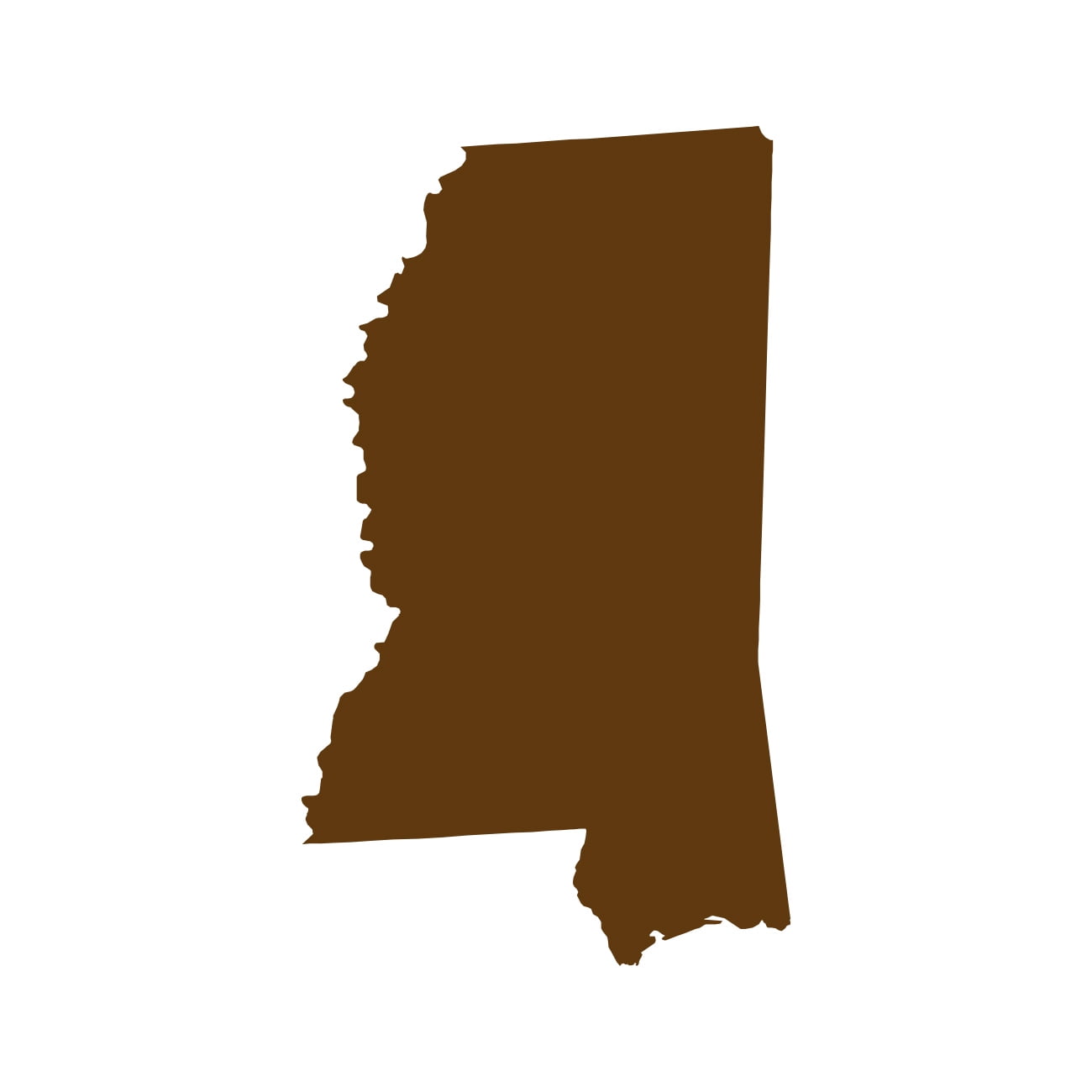 Mississippi Shaped Sticker Decal Die Cut - Self Adhesive Vinyl ...