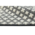 Hand-Hooked Black Wool Rug 2' X 3' Modern Moroccan Modern Small Carpet ...