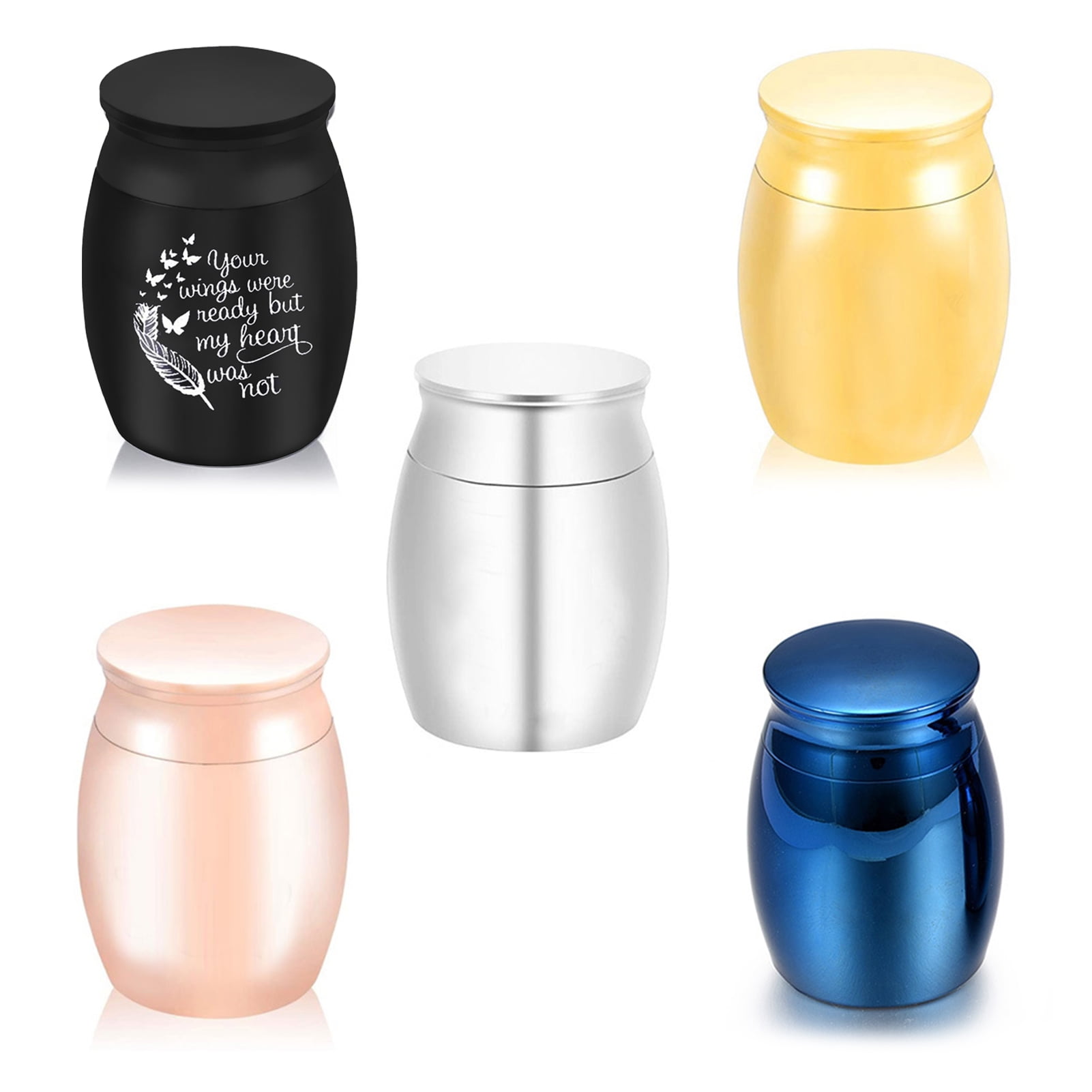 Walbest Small Urns for Ashes Mini Cremation Urns for Ashes Stainless ...