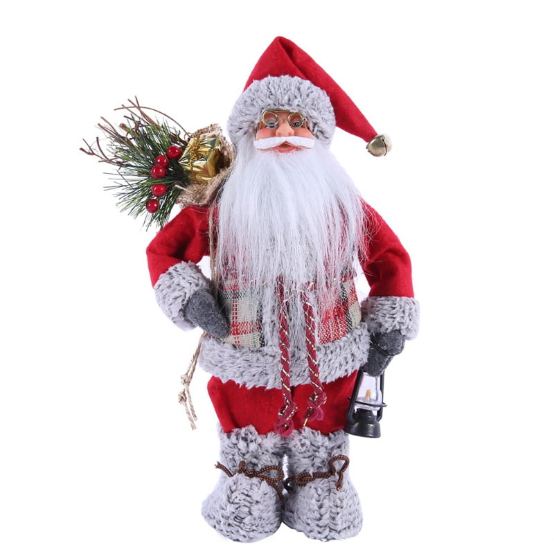Santa Claus Figurines, Xmas Standing Decorations Santa Doll Christmas ...