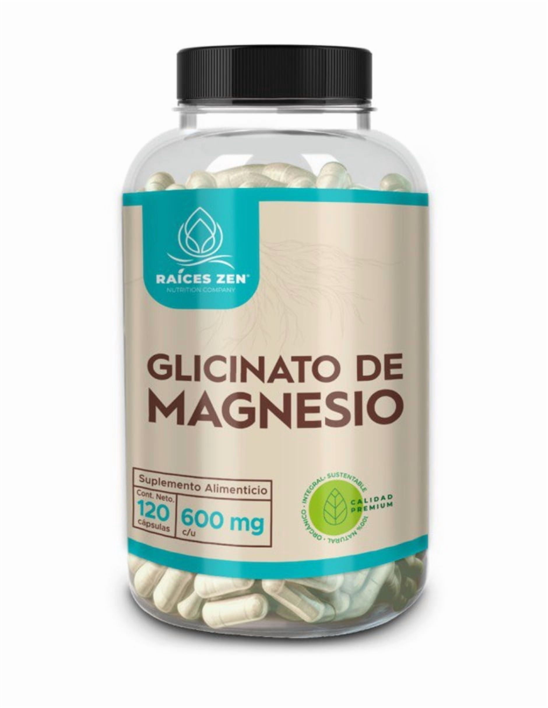Glicinato de Magnesio Raíces Zen 120 Cápsulas | Walmart en línea
