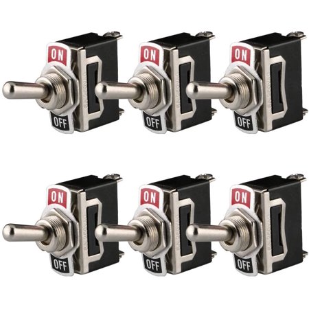 Rocker Switch 12V-24V-48V-110V/10A, 220V-230V/6A, SPST Metal Lever ...