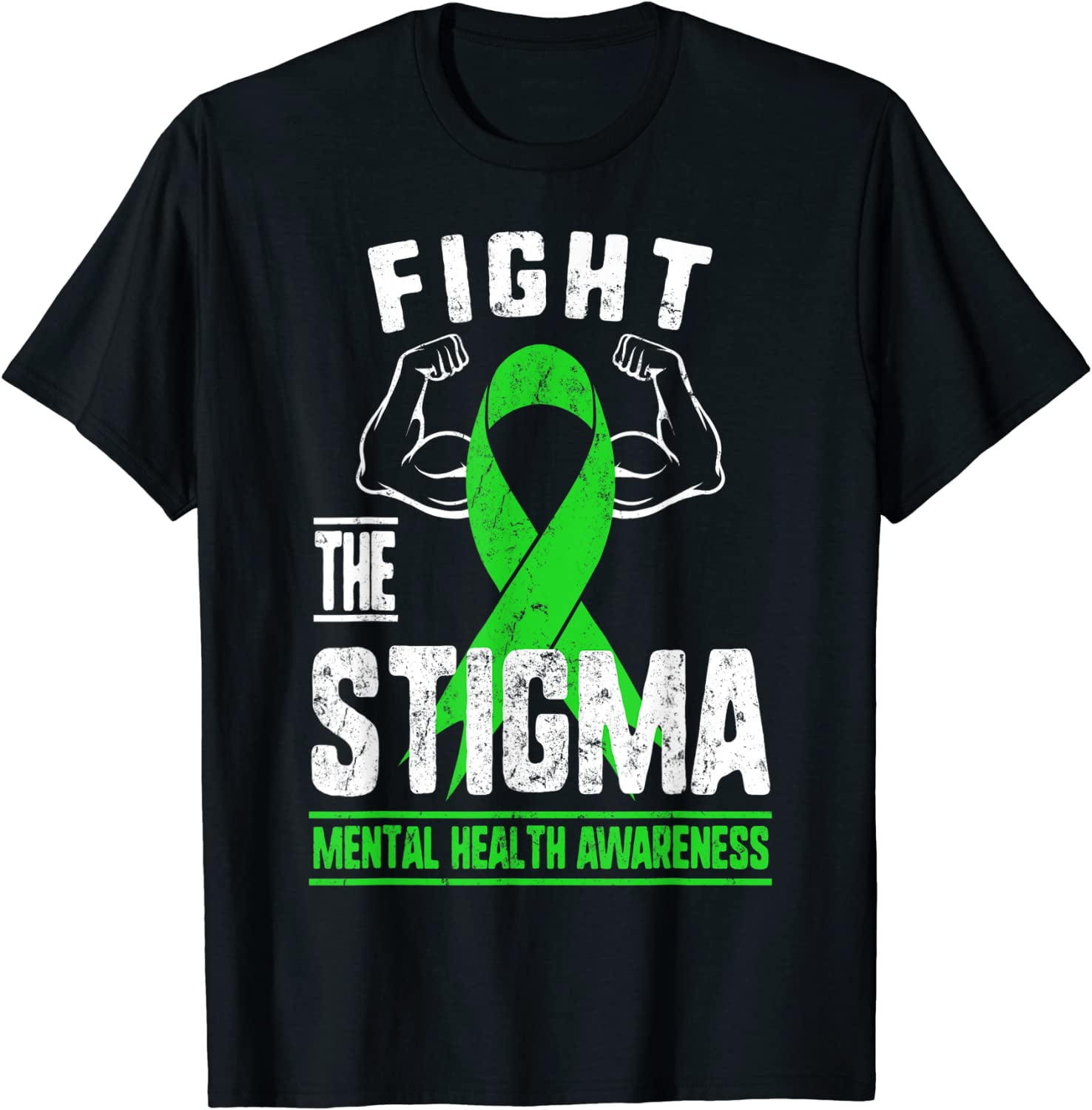 Fight The Stigma Mental Health Awareness Depression Anxiety T-Shirt ...