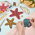5 PCS Ocean Sea Star Conch Shell Patches 5Styles Iron On/Sew on ...