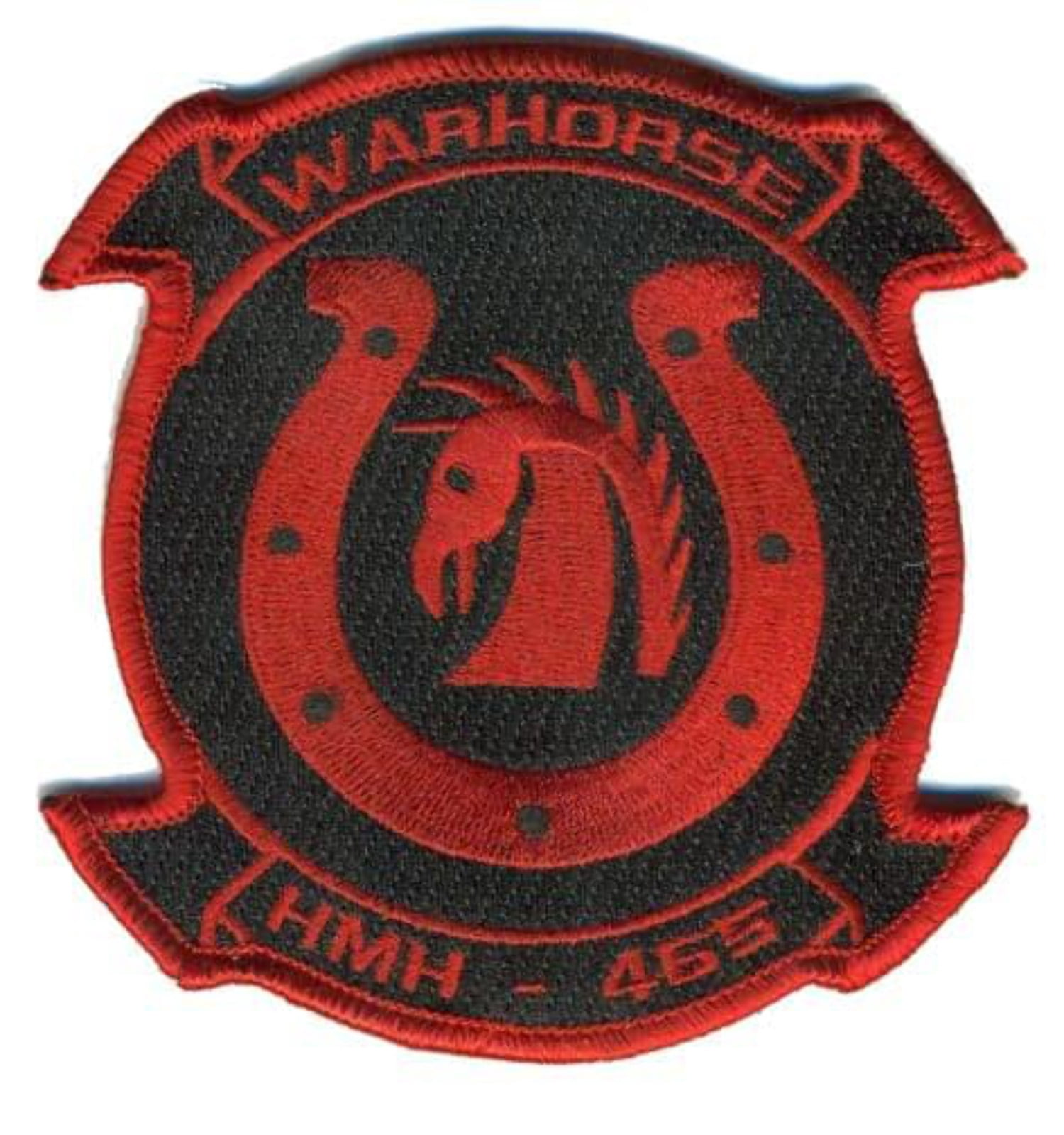 HMH-465 Warhorse Black/Red Patch – Sew On - Walmart.com
