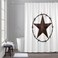 Country Star Texture Shower Curtain for Bathroom, Western Farm ...