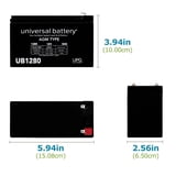 UB1280 12V 8AH SLA BATTERY REPLACEMENT FOR APC UPS - RBC25 BATTERY ...