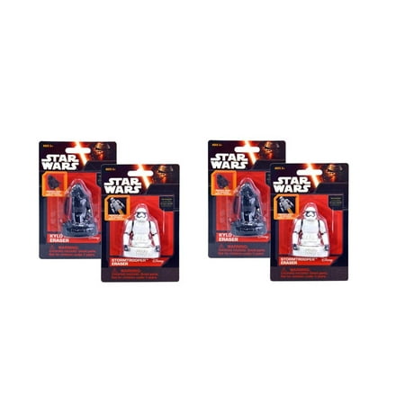 Star Wars EP7 Molded Eraser on Card Kylo and Stormtrooper Bundle - 2 ...