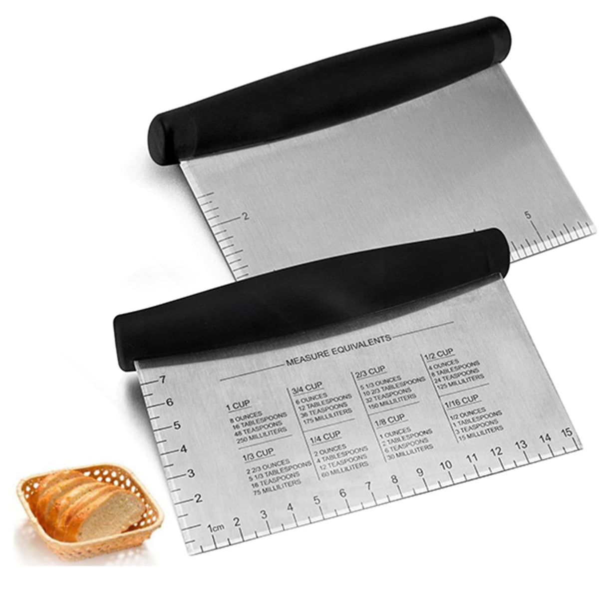 EIMELI Spring Chef Stainless Steel Pastry Scraper/Bench Scraper Chopper ...