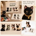 3D Beaded Animal Kit Cat DIY Craft Set with Beads Thread and ...