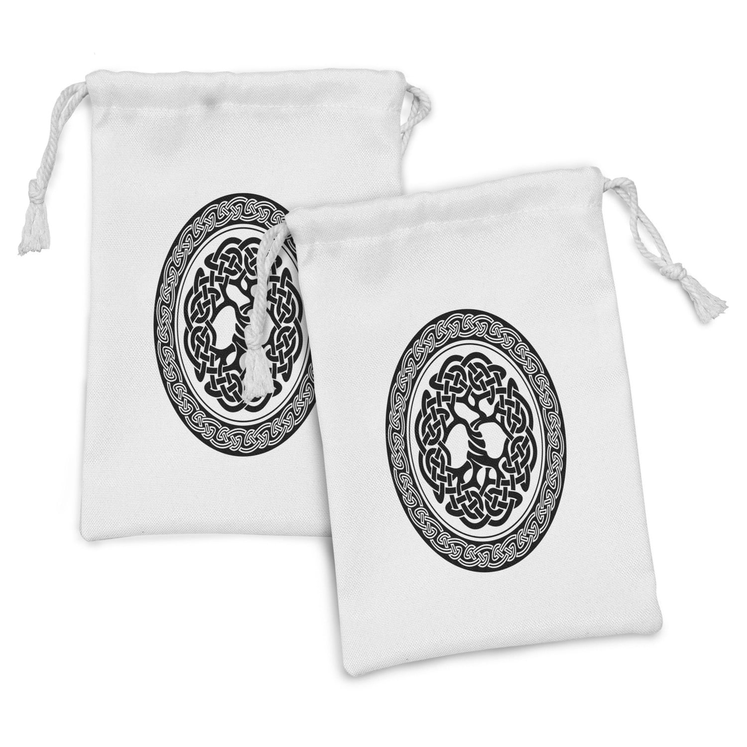 Celtic Fabric Pouch Set of 2, Native Celtic Tree of Life Ireland Early ...