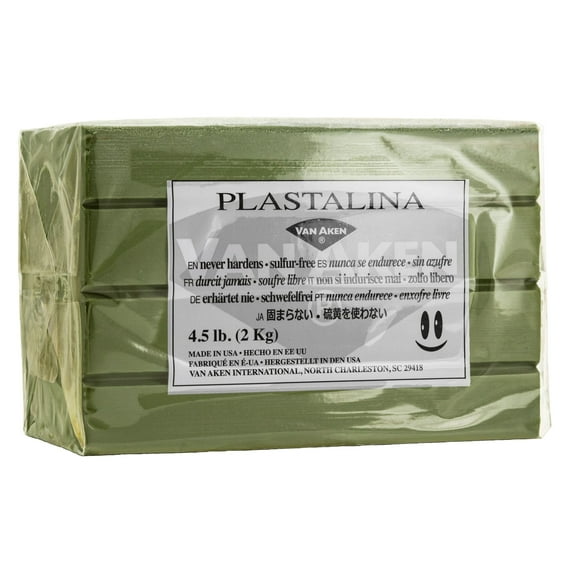 Van Aken Non-Toxic Modeling Clay, Smooth Consistency, 4.5 lbs., Gray ...