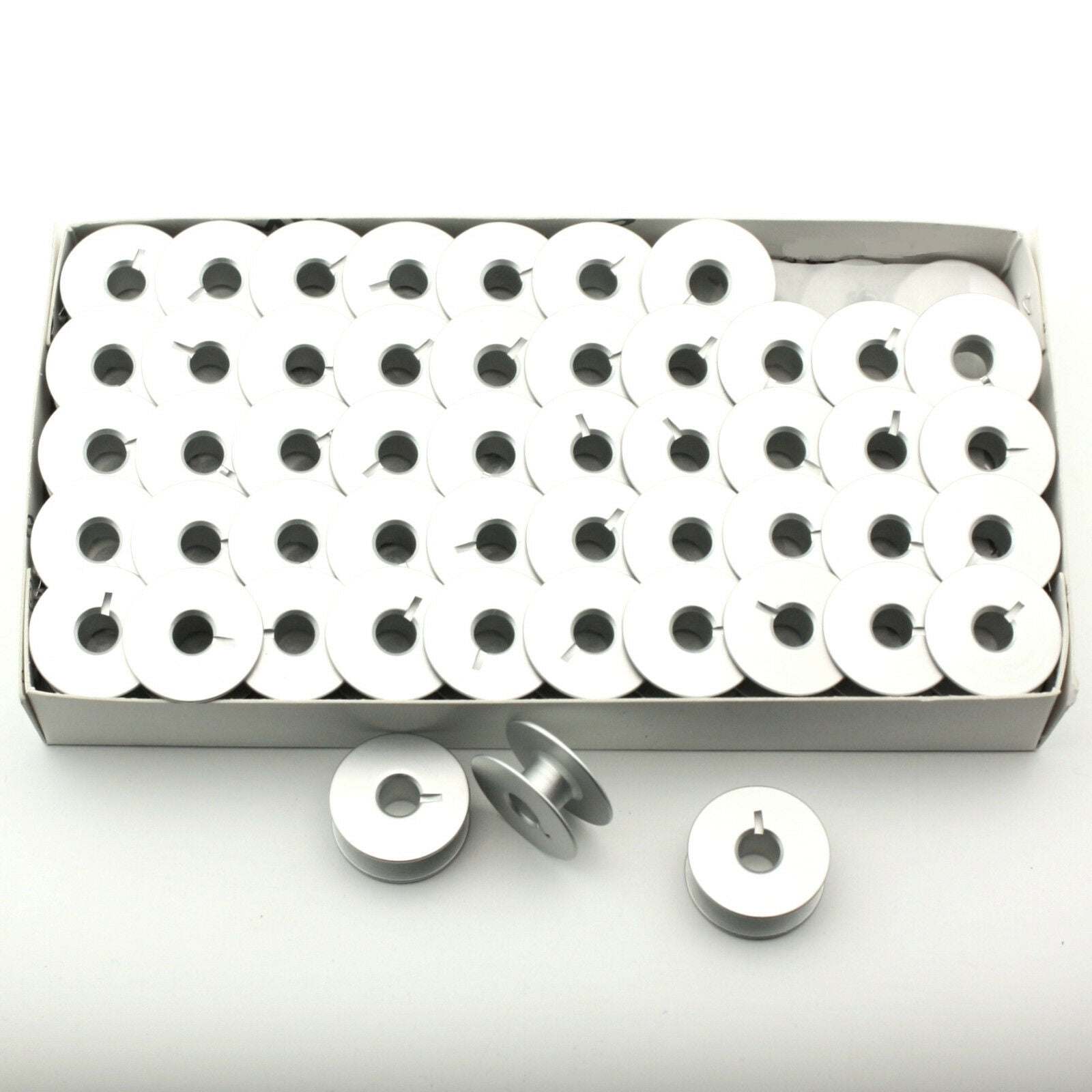 100 Pk. Aluminum Bobbins For Juki TL-98Q TL-2010Q, Janome 1600P ...