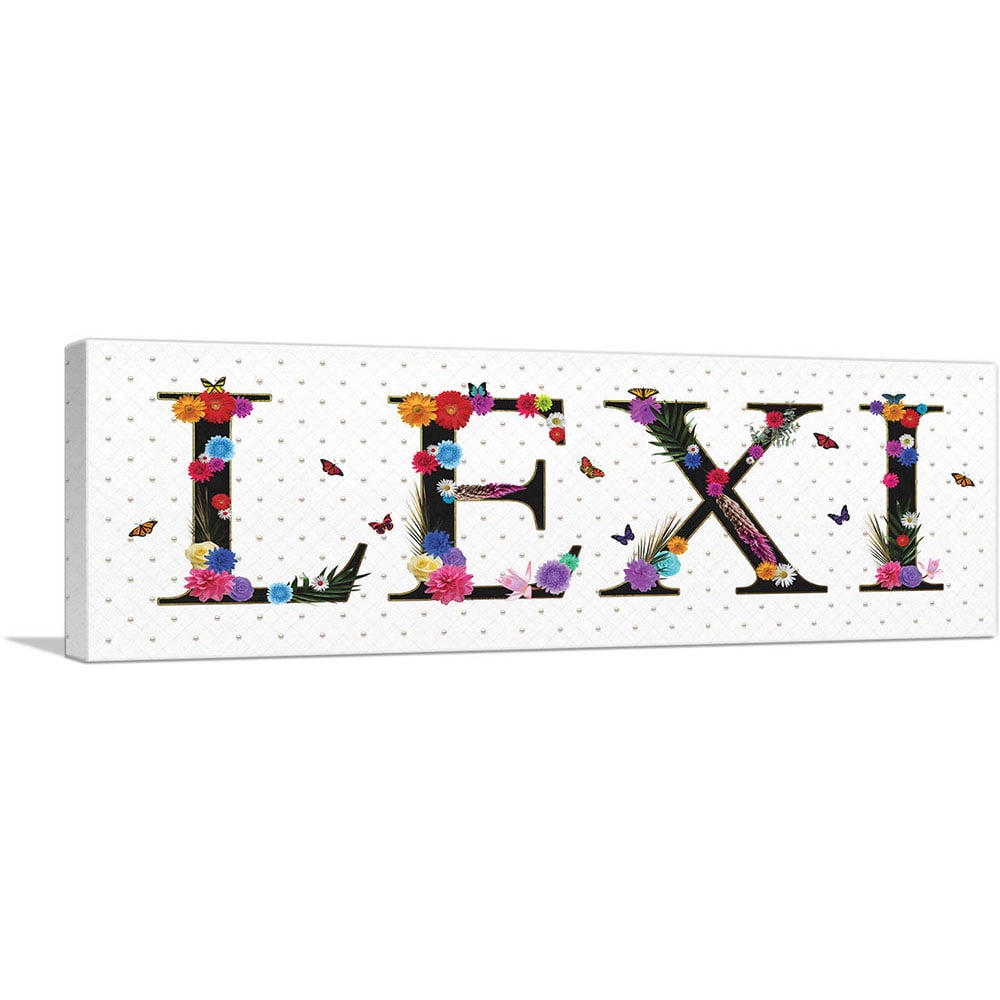 ARTCANVAS LEXI Girls Name Room Decor Canvas Art Print - Size: 36" x 12 ...