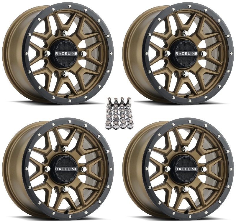 Raceline Krank ATV Wheels/Rims Bronze 14" Sportsman RZR Ranger ...