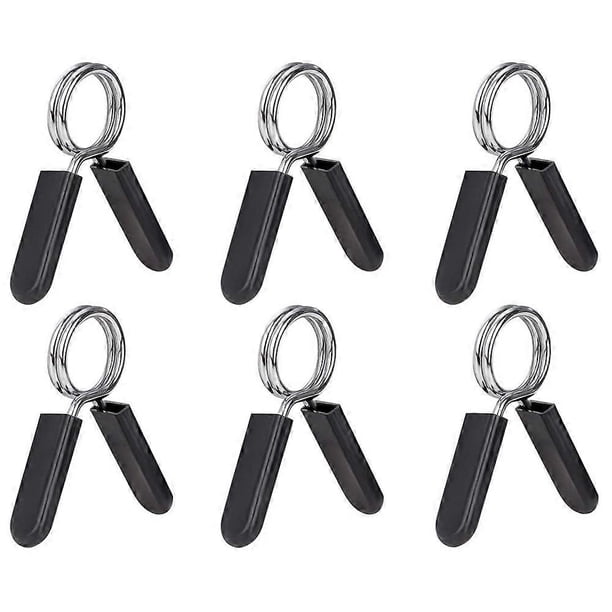 6 Pack 1 Inch (25 mm) Barbell Clip Clamps-Dumbbell for Working Out ...