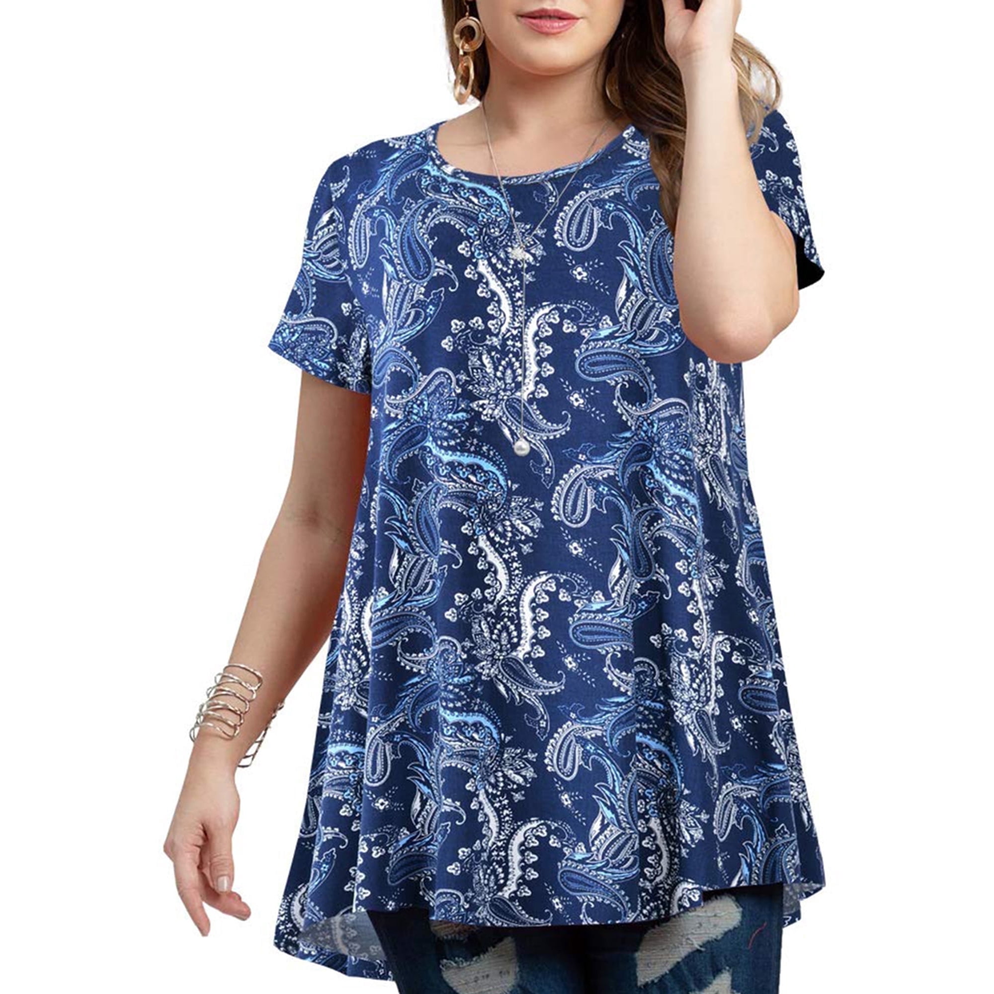 Click here for Larace Plus Size Blouse For Women Short Sleeve Cas... prices