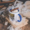 Snow Blizzard In Central Park Manhattan New York City Ice Skate Ring, 15oz Two-Tone Blue Mug ...