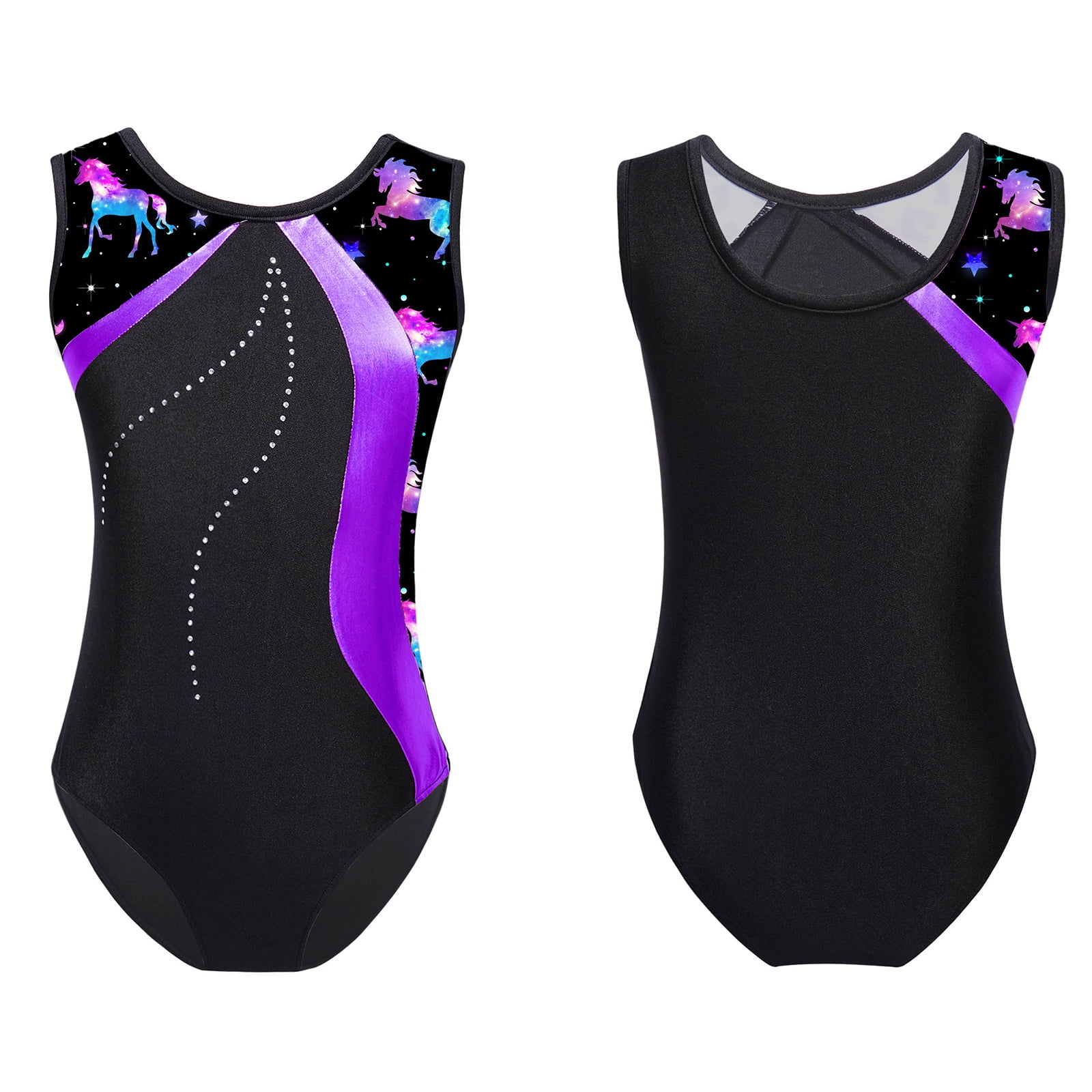 Alvivi Kids Girls Shiny Metallic Gymnastics Leotard Ballet Dance ...