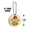 Betty Boop Sassy Flowers Wood Wooden Round Keychain Key Chain Ring ...