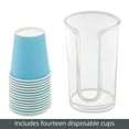 mDesign Small Plastic Disposable Paper Rinsing Cup Dispenser - 2 Pack ...