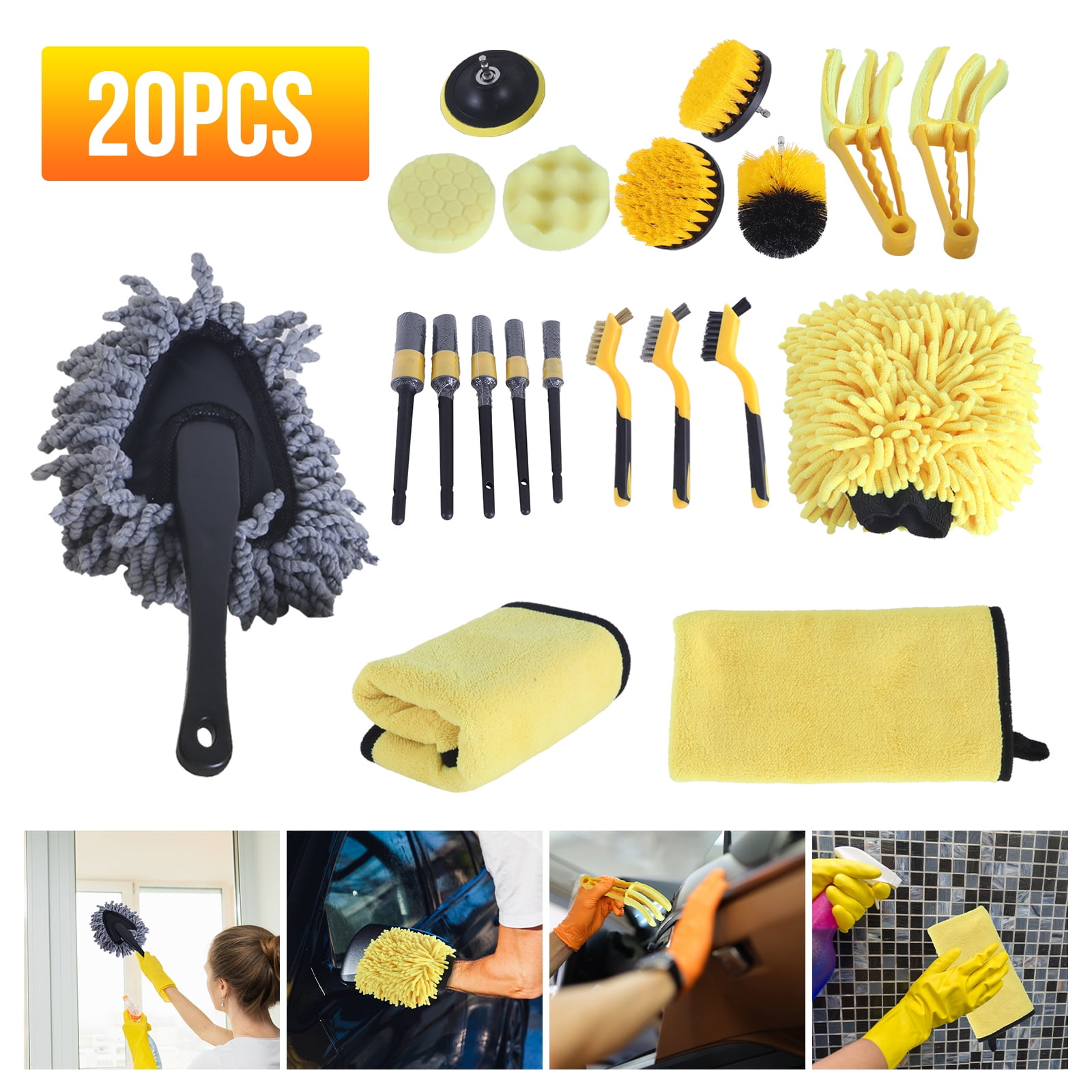 Car Detailing Wash Kit Car Detailing Brush Car Cleaning Tools for Car ...