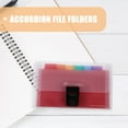 Alvinma Mini Accordion File Folder, Transparent, Plastic, with Multi ...