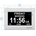 TROCOTN 7 Inchs Modern Electronic Digital Clock Calendar, Large Display ...