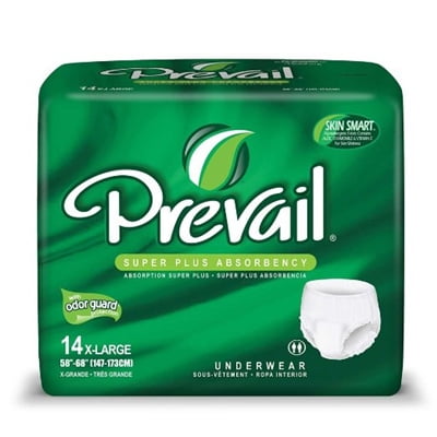 Prevail Super Plus Underwear, EXTRA-LARGE, Maximum Absorbency Pull On ...