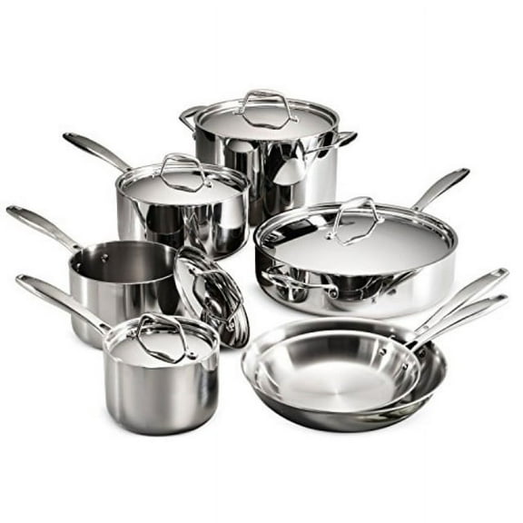 Free Shipping! Cuisinart Stainless Steel Cookware Set 12-Piece Triple ...